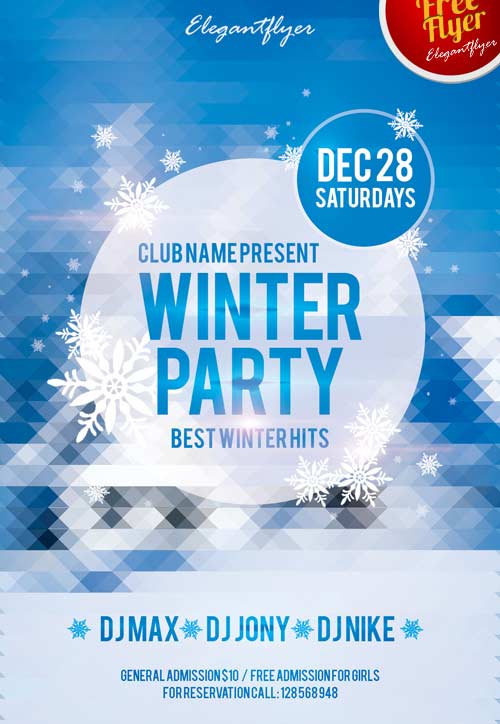 Winter Flyer Template Free Printable Templates