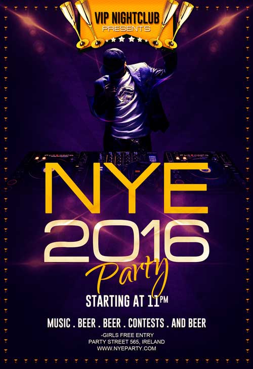Download Free New Year Eve Party Flyer Template