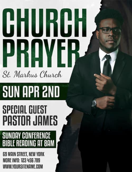 Free Church Flyer Template Psd