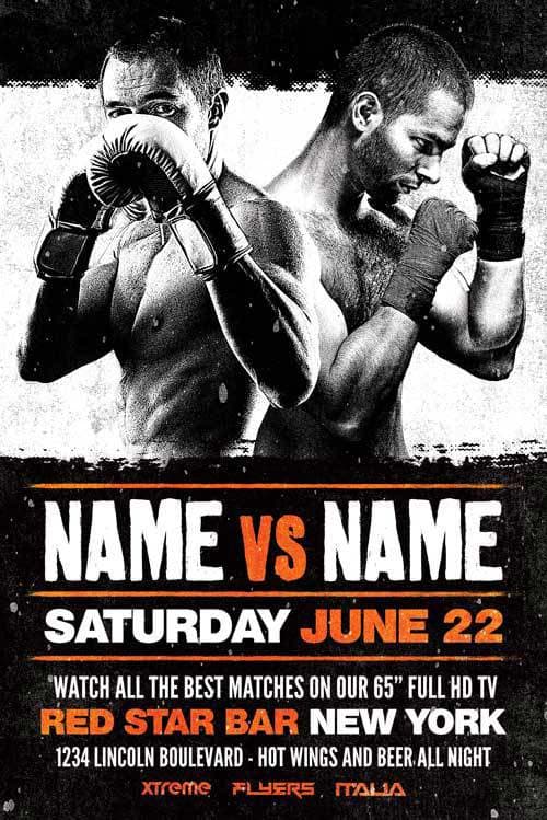 Download Boxing Sports Event Free Flyer Template