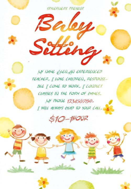 Free Printable Babysitting Flyers Printable World Holiday