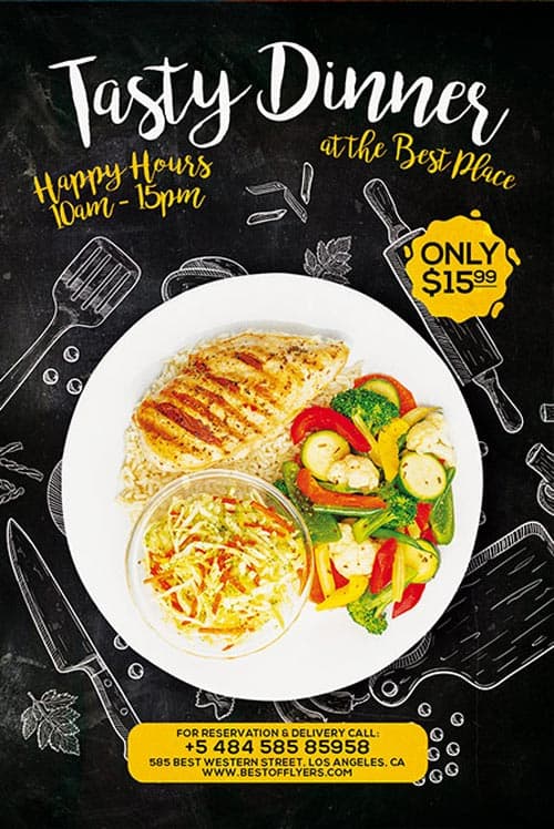 Download The Free Restaurant Poster Template For Photoshop