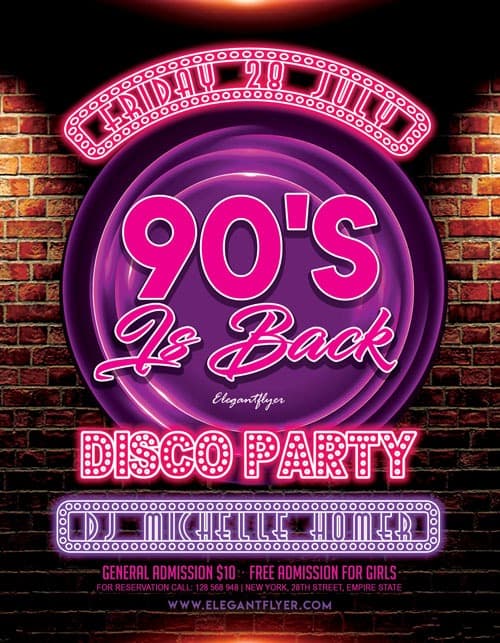 90S Flyer Template Free