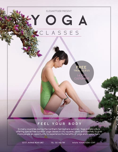 Free Yoga Flyer Template Download Free PSD Flyer Designs
