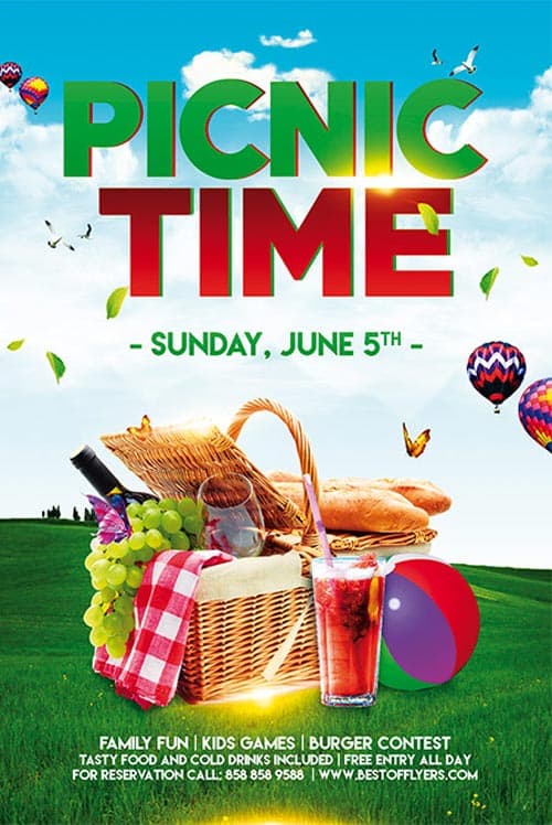 Summer Picnic Flyer Template Free