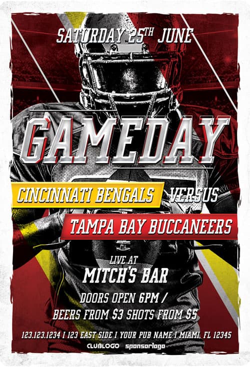 Gameday Graphics Templates Free