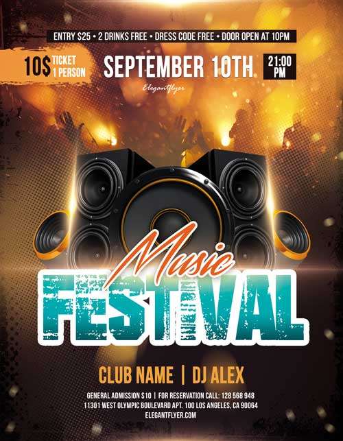 Music Festival Free PSD Flyer Template Download Free PSD Flyer