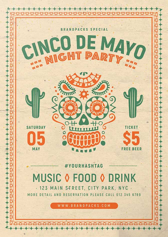 Free Cinco De Mayo Celebration Flyer Template FreePSDFlyer