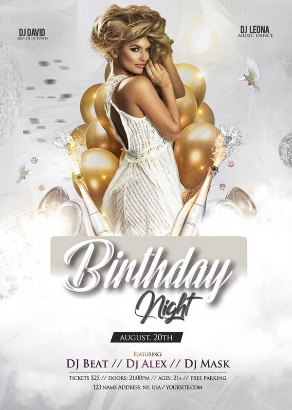 Birthday Flyer Template Psd Free Download