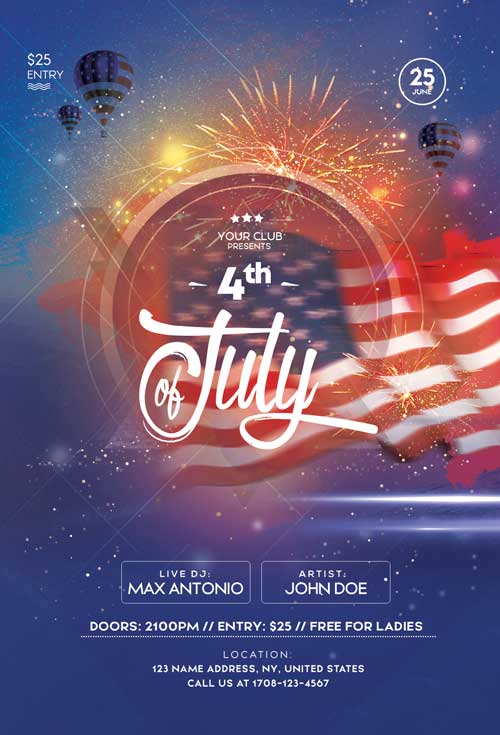 Fourth Of July Flyer Template Free