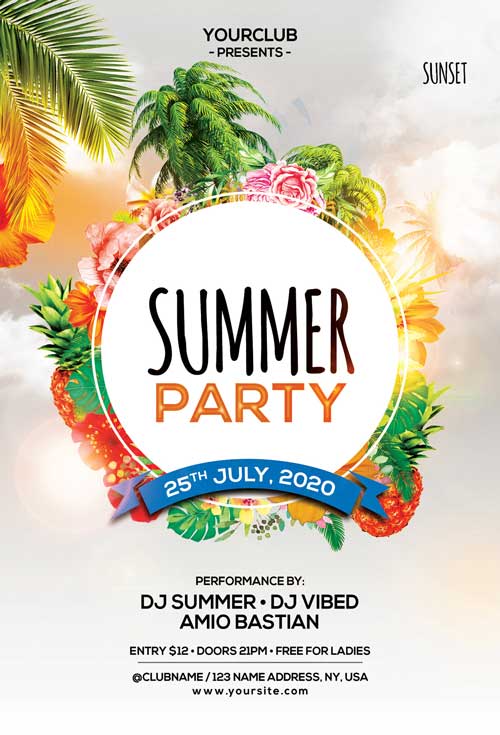 Summer Party Flyer Template