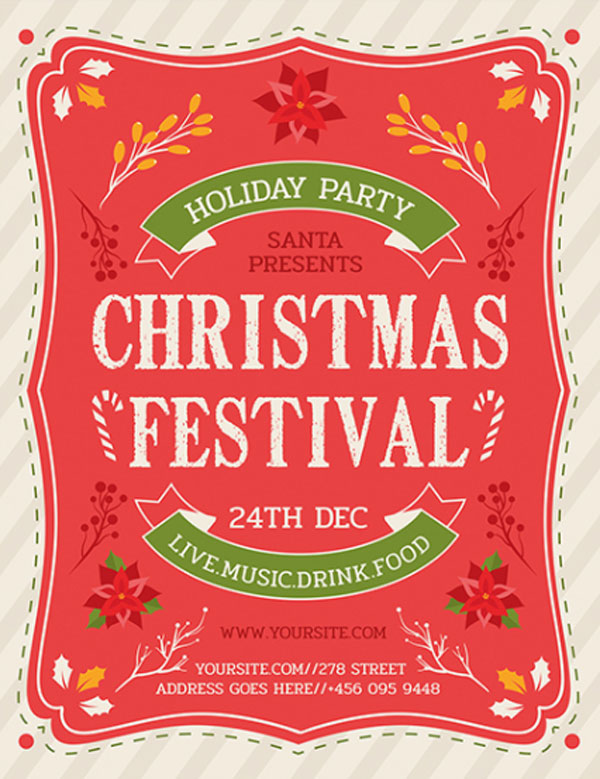 Christmas Festival Free Flyer Template Free PSD Downloads