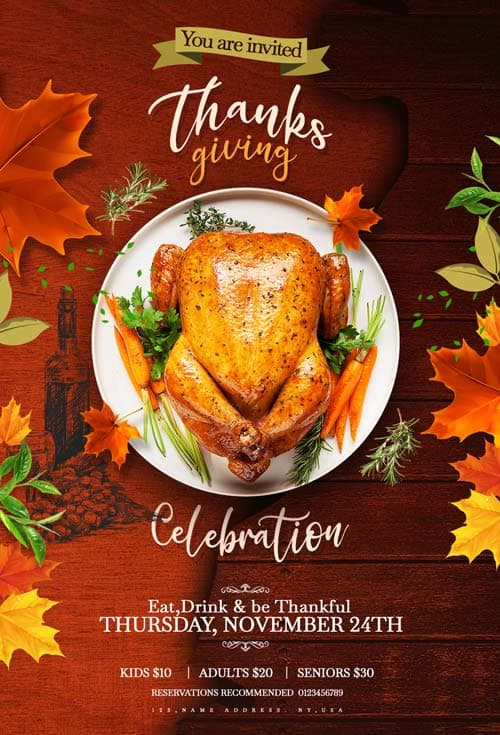 Thanksgiving Flyer Template Free Download