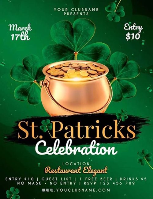 St. Patricks Day Celebration Free Flyer Template | FreePSDFlyer