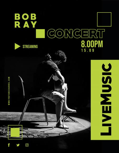 Free Live Concert Flyer PSD Template Free PSD Downloads