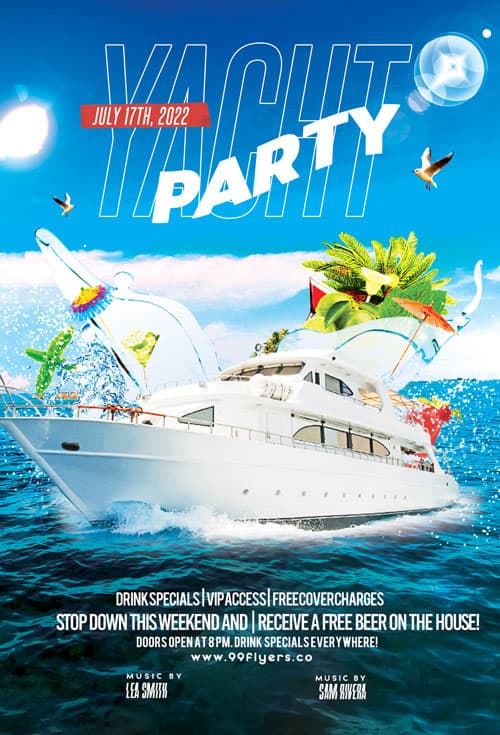 Free Boat Party Flyer Template Printable Templates